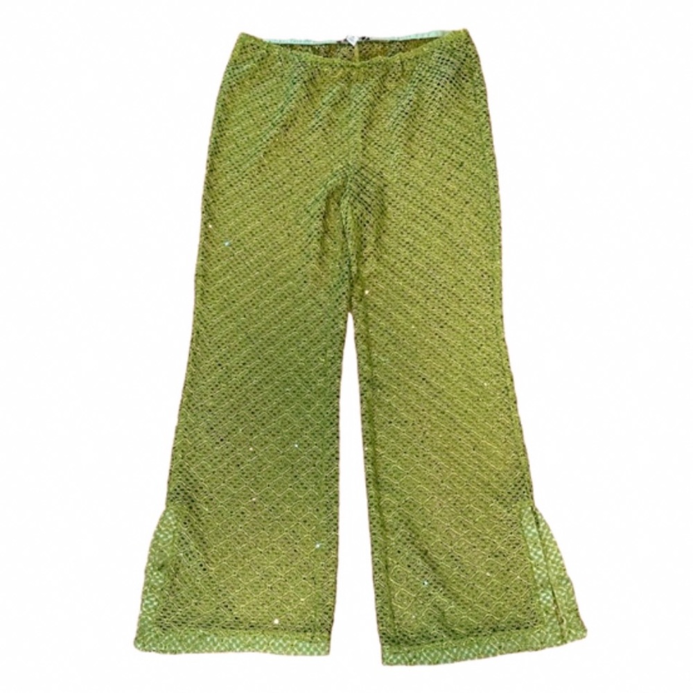 Urban Outfitters Siren Sheer Netted Pants - Green - Gem